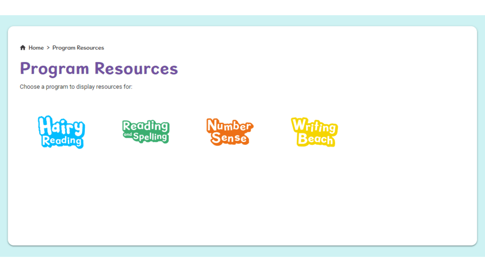 Where can I find program resources? | Nessy