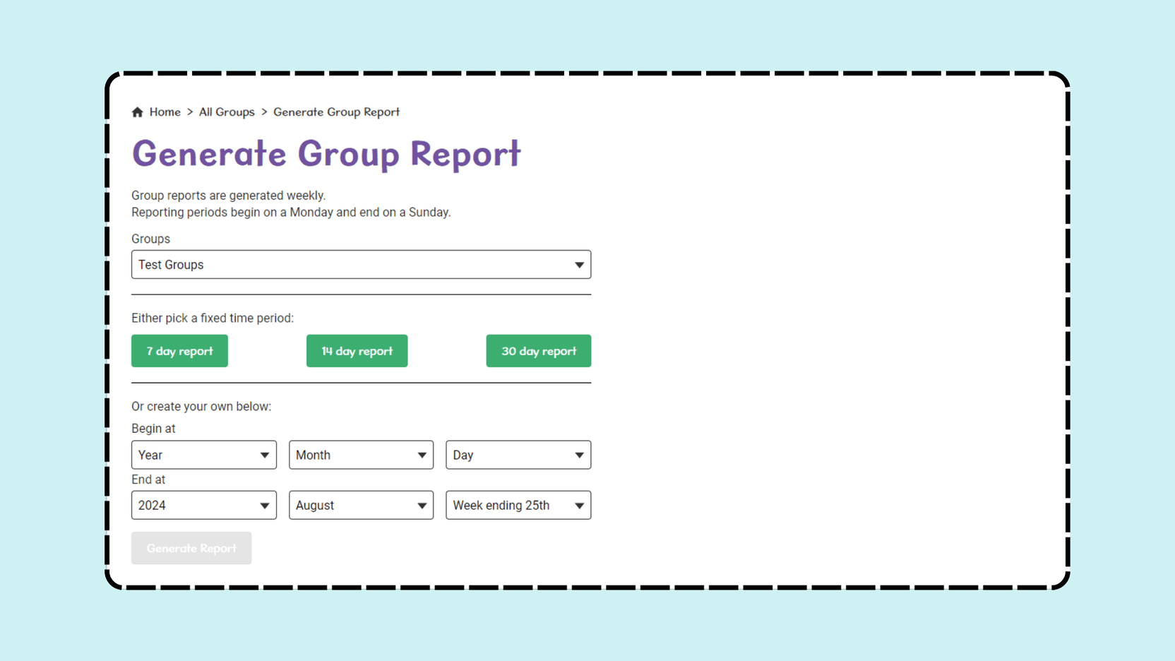 How do I generate a Group Report? | Nessy