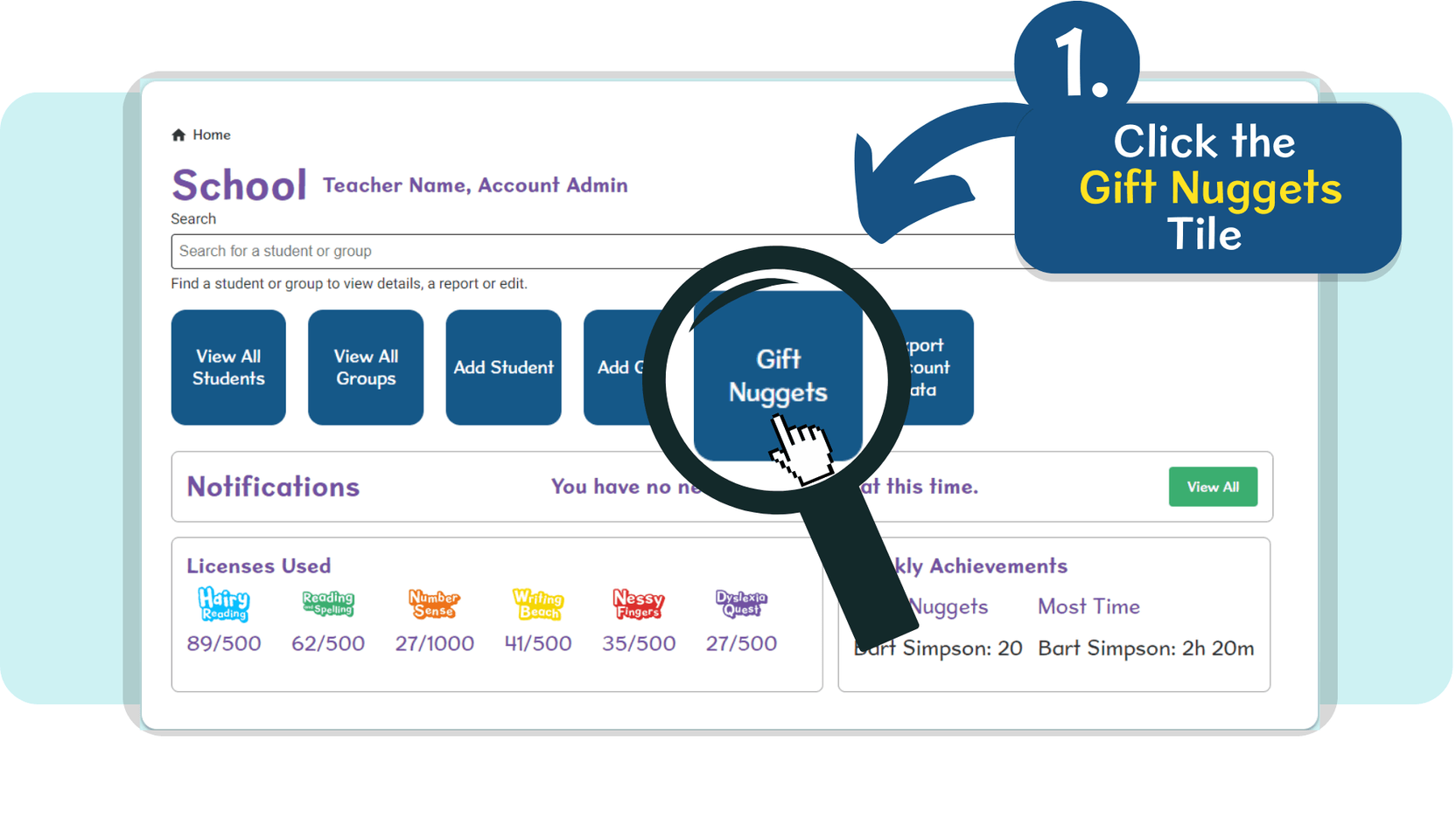 How do I gift nuggets to a student? | Nessy