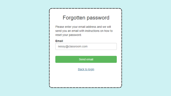 How do I reset my Classroom password? | Nessy